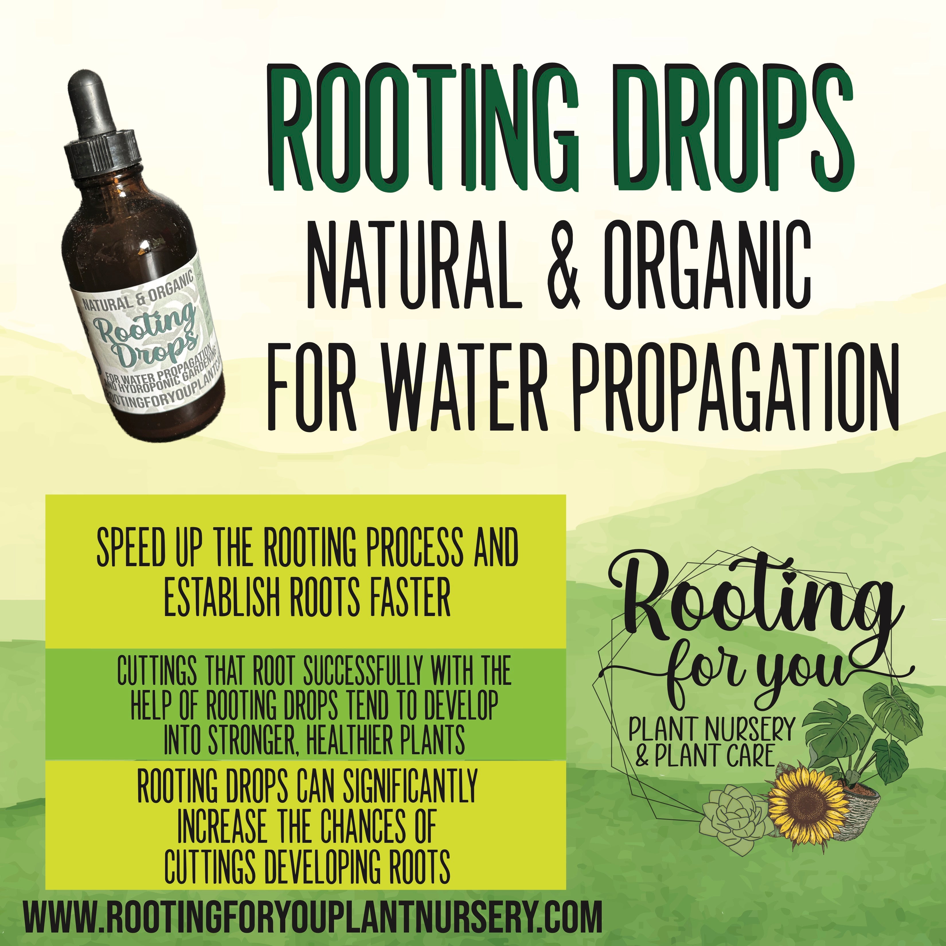 Rooting Drops 4oz - Vegan - Organic - Oregon Licensed Nursery – Rooting ...